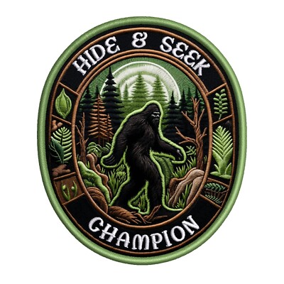 Sasquatch/Bigfoot Patch Iron-on Applique Nature Outdoor Cryptid Badge ...