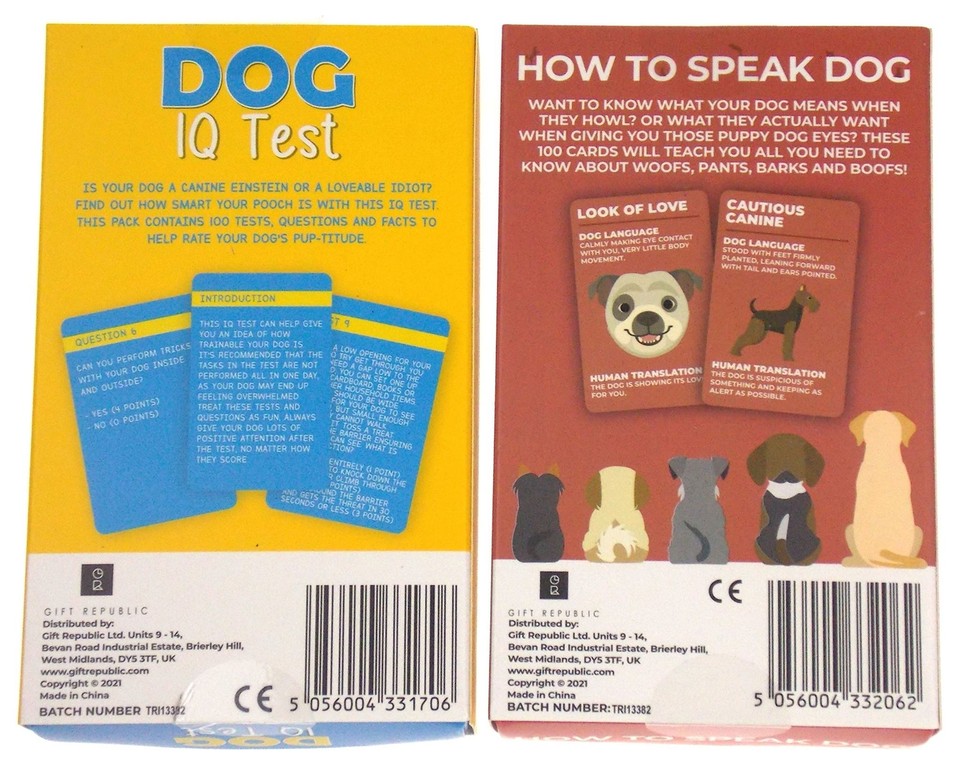 Dog IQ Test & How To Speak Gift Party Birthday Holiday Kids Fun ...