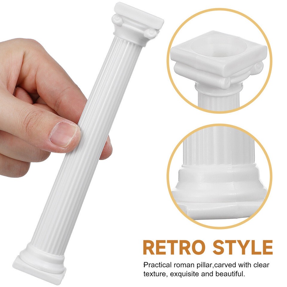 8 Pcs Cake Tier Stacking Kit Pillars Support Rod Roman Column Baby Mini ...