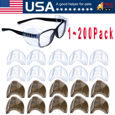 1~200 Pairs Side Shields For Eye Glasses Slip On Safety Glasses Shield ...