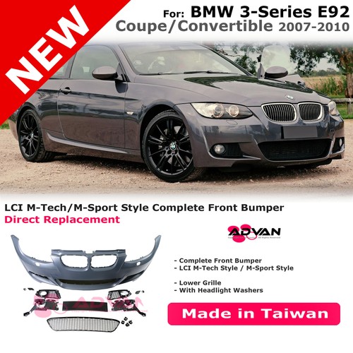Front Bumper M Sport Tech Style For BMW 3-Series E92 Coupe 2007-2010 ...