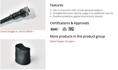 HELLERMANN-TE - RAYCHEM 154-42-GW24 HEAT SHRINK BOOT - 202K132-25-0 ...