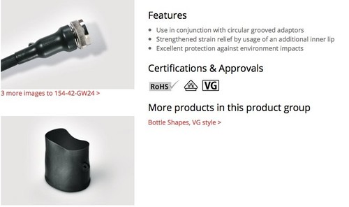 HELLERMANN-TE - RAYCHEM 154-42-GW24 HEAT SHRINK BOOT - 202K132-25-0 ...