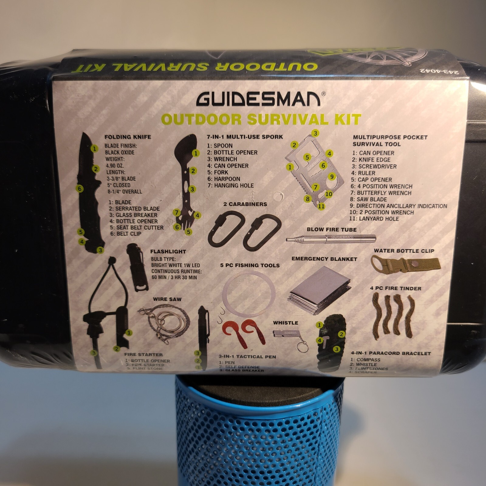 Guidesman Outdoor Survival Kit. Tools Equipped with Over 40 Features ...