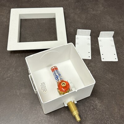 OATEY NO. 38604 1/2 in. Pex Brass Compression 1/4 Turn Ice Maker Outlet ...