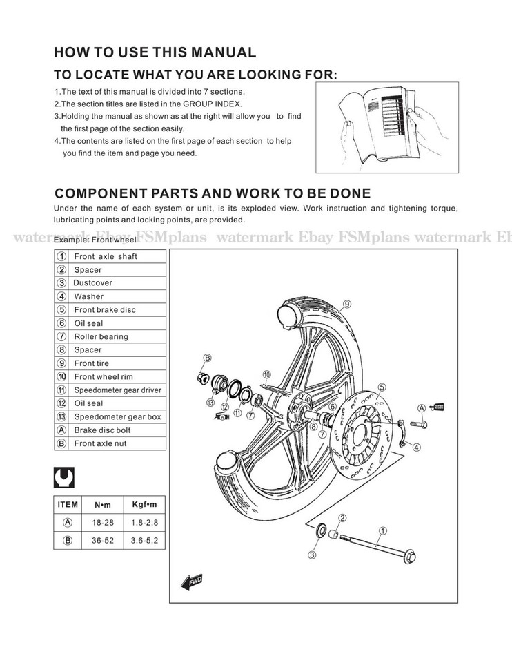 Suzuki GN125F GN125 F 2014 Edition Repair Workshop Service Manual | eBay