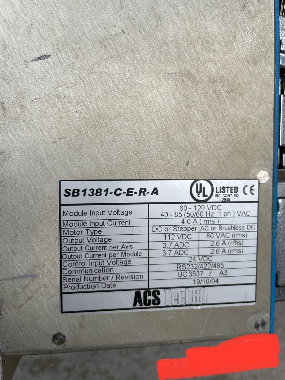 ACS+Tech80+Sb-1381+Universal+Motion+Control+Module+Sb1381-c-e-r-a for ...