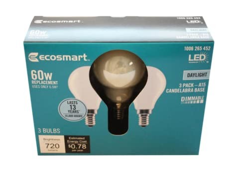EcoSmart 60-Watt Equivalent A15 Dimmable Appliance Fan Frosted Glass ...
