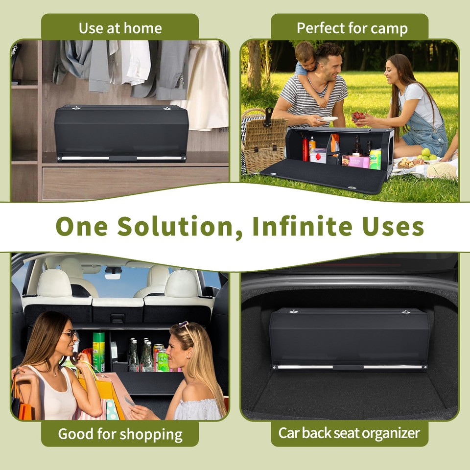 Universal Car Trunk Organizer Durable Leather SUV Cargo Storage Box ...