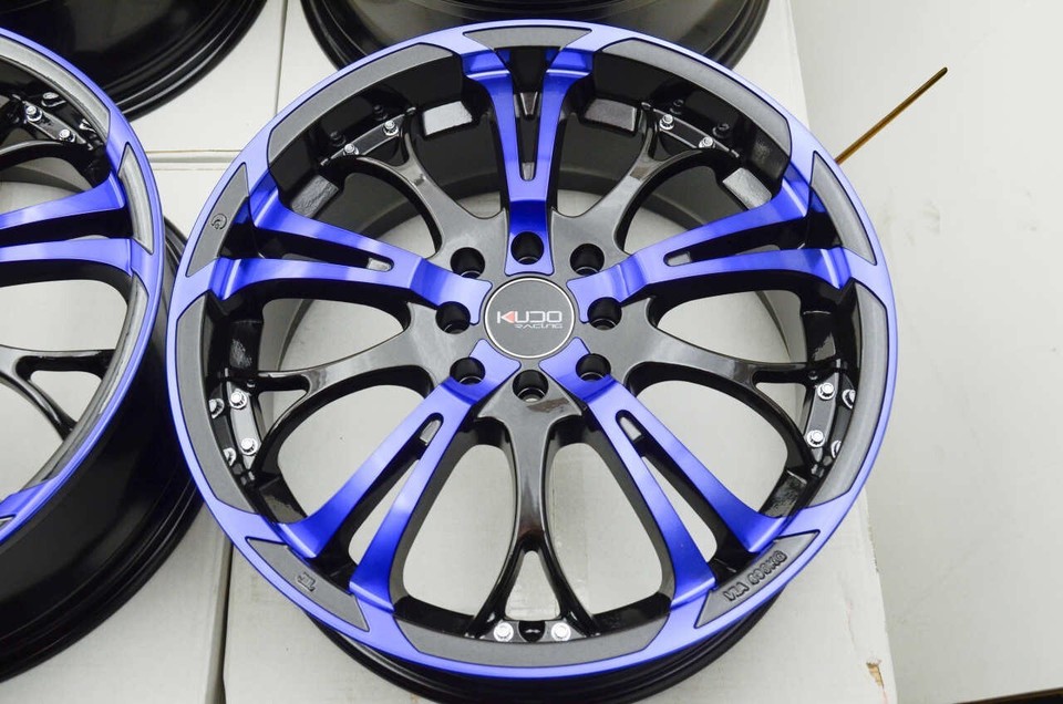 17" Black Blue Rims Wheels Fit Honda Civic Accord Hyundai Accent ...