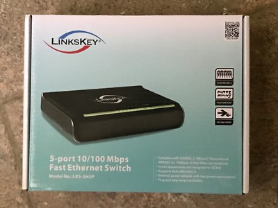 Linkskey 10/100 Mini Ethernet Switch - 5-Port, IEEE802.3/802.3u LKS ...