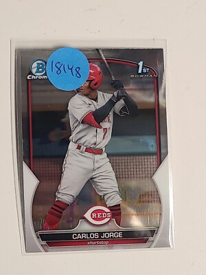 Carlos Jorge 2023 Bowman Chrome RC #BCP-120 1st Prospect Cincinnati ...