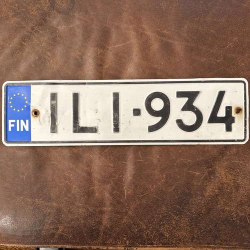 Finland Eurostars LICENSE PLATE FINNISH 🇫🇮 Vintage Tag # ILU 934 ...