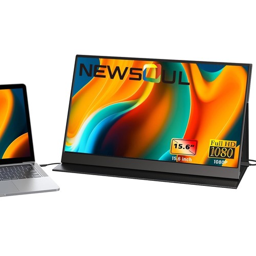 Newsoul 15.6 Inch 1080P IPS HDR Portable Monitor Laptop Screen Extender ...