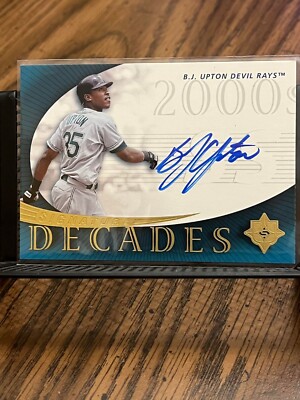 B.J. UPTON 2005 UD ULTIMATE "SIGNATURE DECADES 2000'S" TAMPA BAY ...