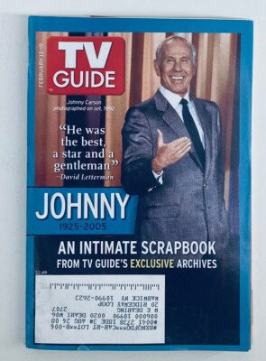 TV Guide Magazine February 13 2005 Johnny Carson 1925-2005 NY Metro Ed ...
