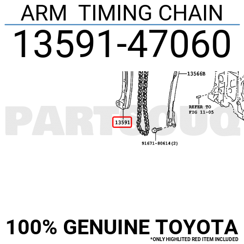 1359147060 Genuine Toyota ARM TIMING CHAIN 13591-47060 | eBay