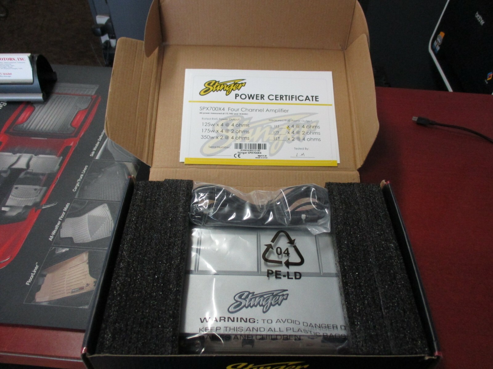 Stinger 700W 2 Ohm 4 Channel Motorcycle Harley UTV Marine Amplifier ...