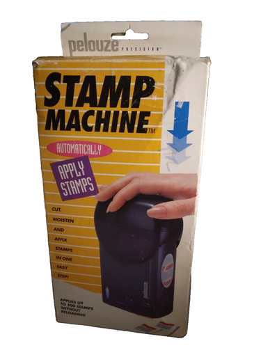 Pelouze Postage Stamp Machine Auto Apply Stamps Cut Moisten Affix ...