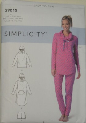 Simplicity- 9210 - Misses' Lounge Tops, Dress, Shorts, Pants and ...