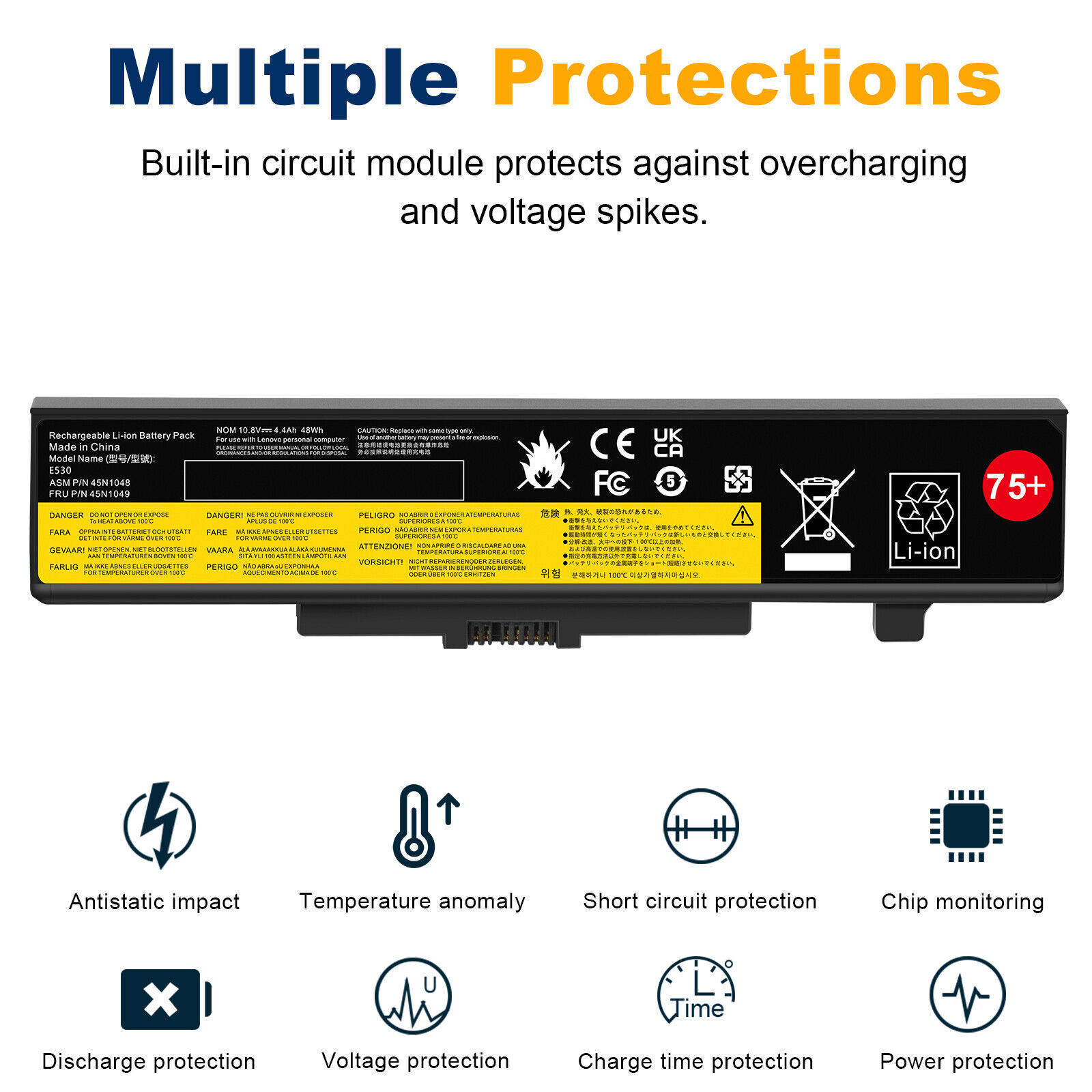 75+ Battery For Lenovo ThinkPad E430 E431 E435 E440 E445 E530 E531 E535 E540 | eBay