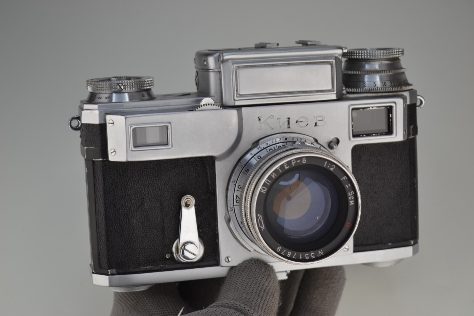 FULLY SERVICED! 1955 USSR "KIEV-3" CYRILLIC CAMERA + JUPITER-8 lens, f2 ...