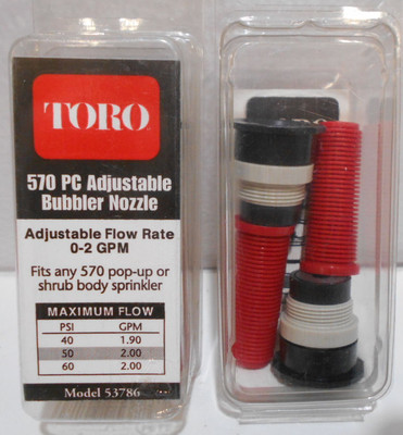 Lot of 2 Packs ( 4 ) Toro 570 PC Adjustable Bubbler Nozzles 53786 | eBay