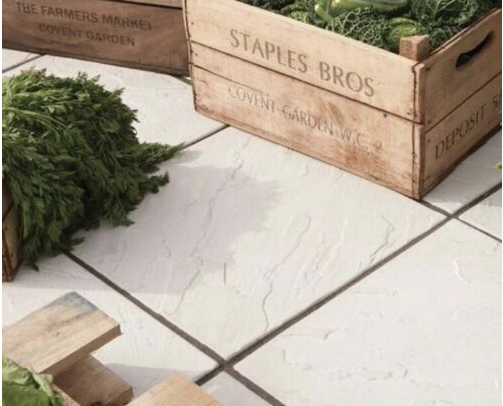 30 X BRADSTONE EDALE GREY PATIO PAVING SLABS 450X450MM LIGHT DERBYSHIRE ...