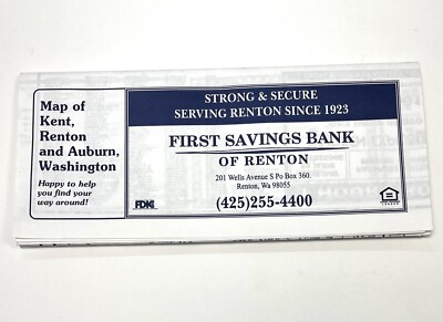 1999 Travel Transportation Street MAP of KENT, RENTON, & AUBURN ...