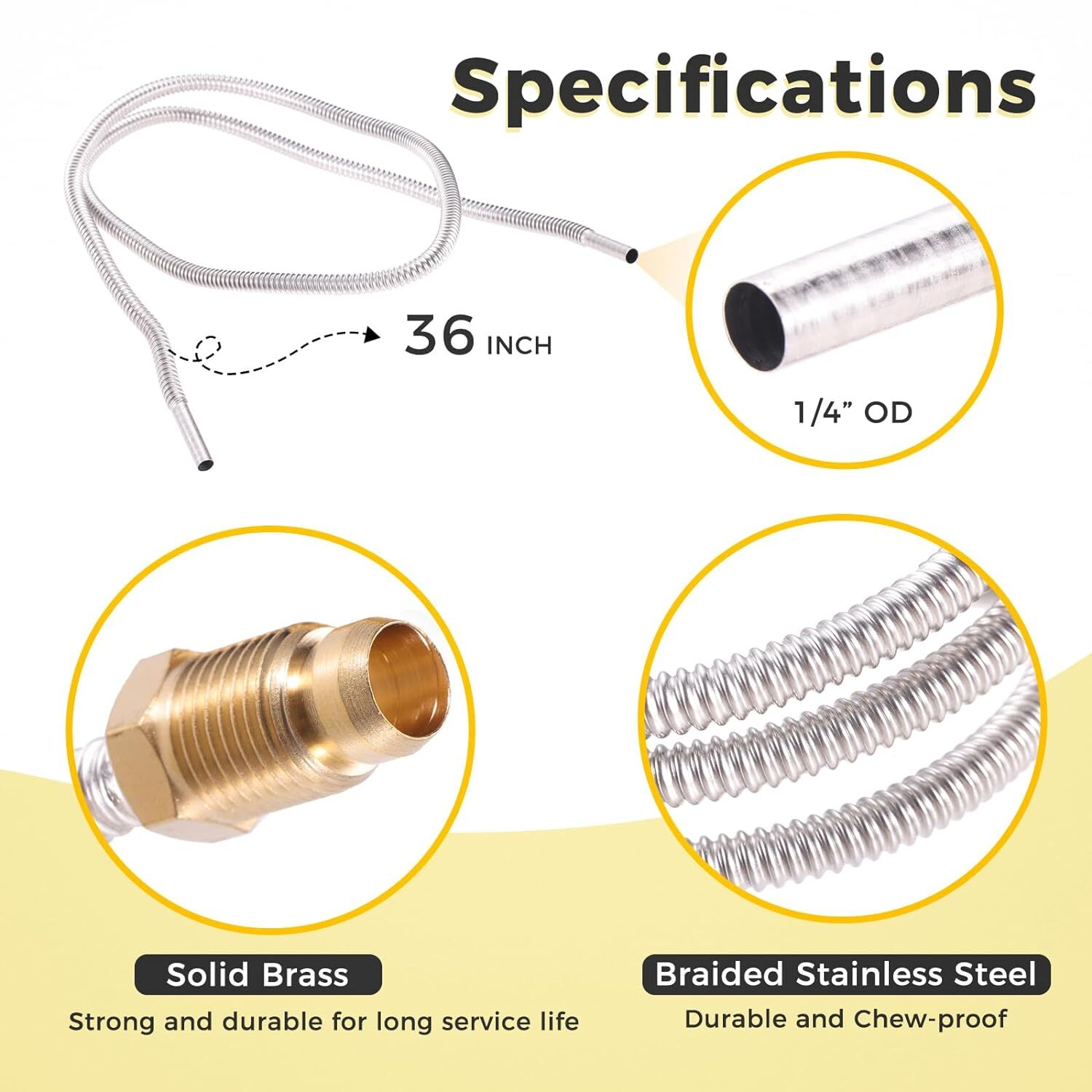 1/4" Pilot Tube with Fitting Kit for Robertshaw Gas Valve Honeywell Gas ...