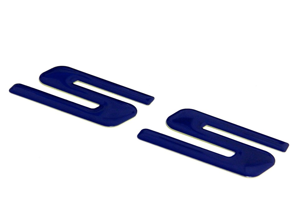 3 LARGE BLUE SS EMBLEM BADGE DECAL FOR CHEVROLET CHEVY COBALT CAVALIER ...