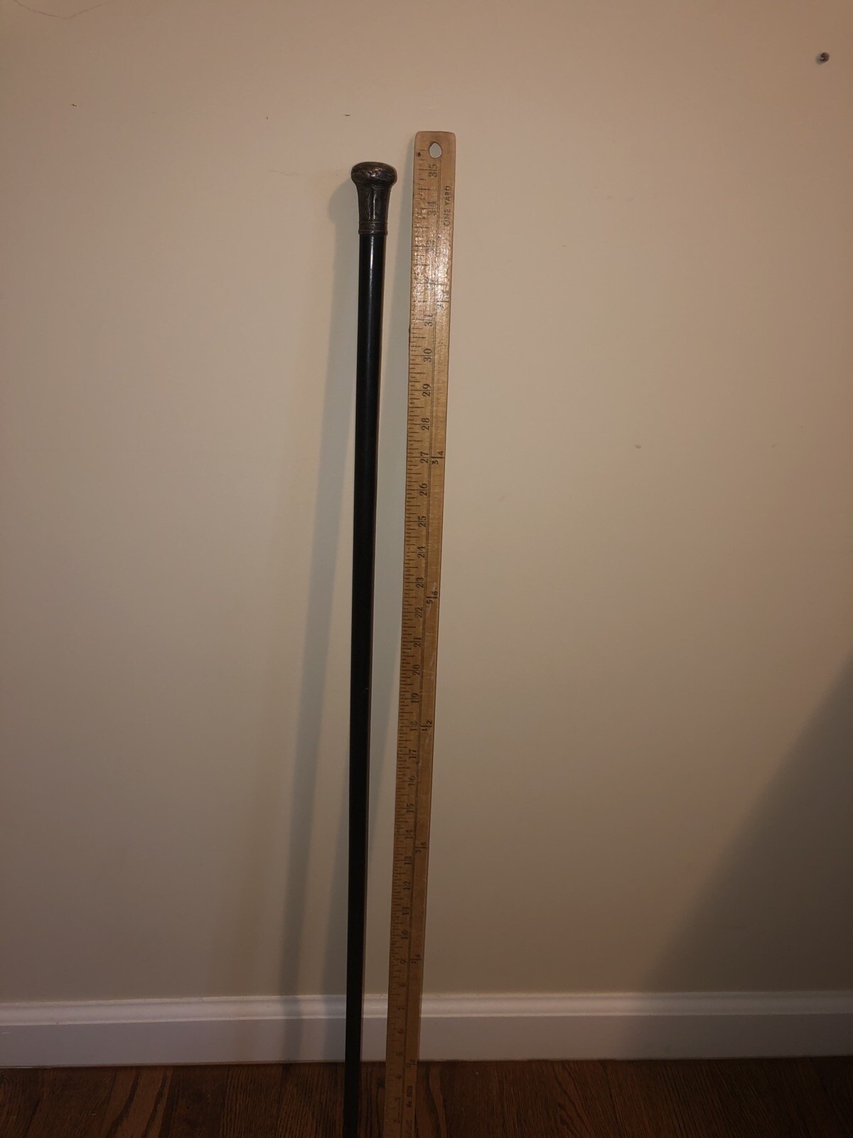 Rare Victorian/French Antique Swagger Stick Cane W Inscription Dark ...