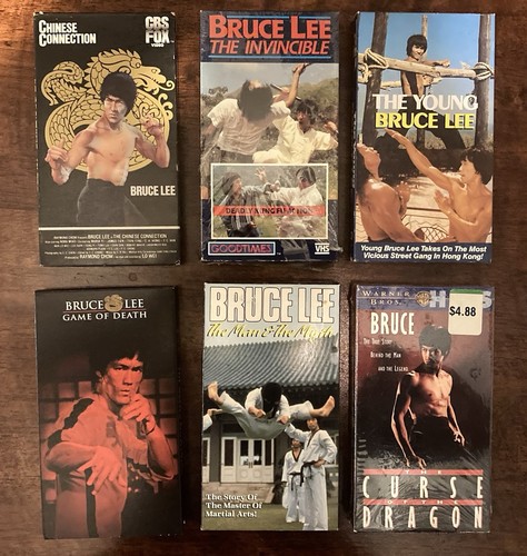 Bruce Lee VHS Movies Lot Of 6 With Cardboard Cases | eBay