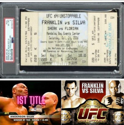 UFC 64 FULL TICKET ANDERSON SILVA WINS 1ST TITLE PSA GOAT | eBay