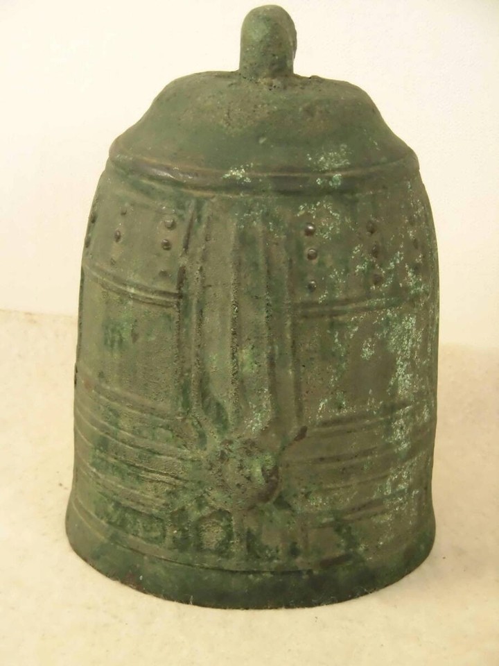 Small copper half bell, hanging bell, temple bell, 19cm high, weighs | eBay