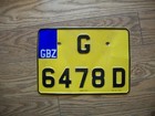SINGLE GIBRALTER LICENSE PLATE - G 6478 D - MOTORCYCLE | eBay