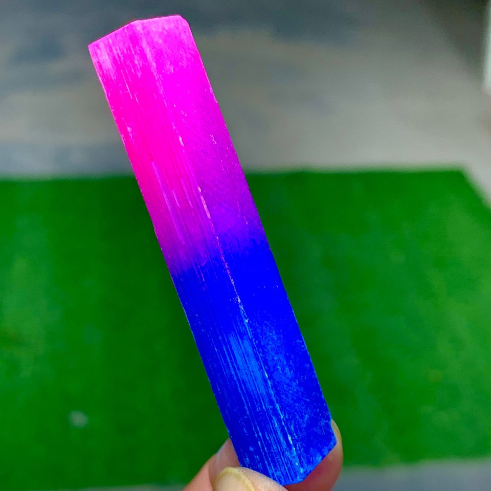 13G Gypsum Selenite stone electroplating colorful Crystal Reik Healing ...