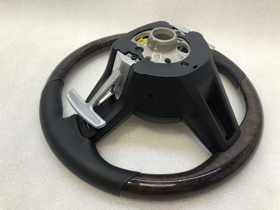 RARE OEM PORSCHE 992 GTS WOOD VENEER HEATED STEERING WHEEL COMPLETE PDK ...