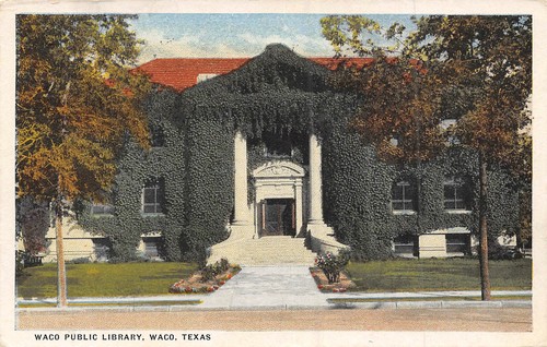 Public Library Waco Texas 1917 linen postcard | eBay