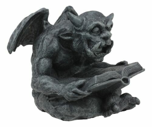 Ebros Gothic Horned Spell Reading Gargoyle Ward Figurine Sculpture ...