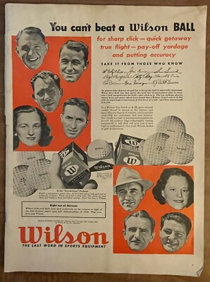 1948 Wilson Golf Balls Sports Equipment Ed Porky Oliver Vintage Print ...