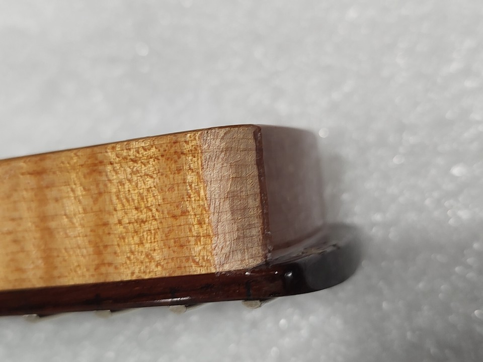 HIGH AAA FLAMED MAPLE GUITAR NECK - ROSEWOOD + ABALONE DOTS FITS FENDER ...