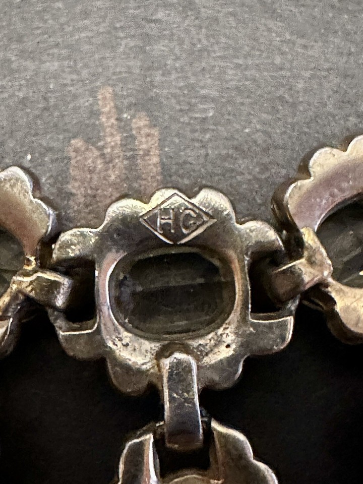 Early Vintage Hattie Carnegie Dramatic Rhinestone Necklace Irradiated ...