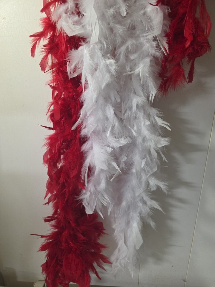 2 Boa's For Costume- 1 White NWT - 1 Red | eBay