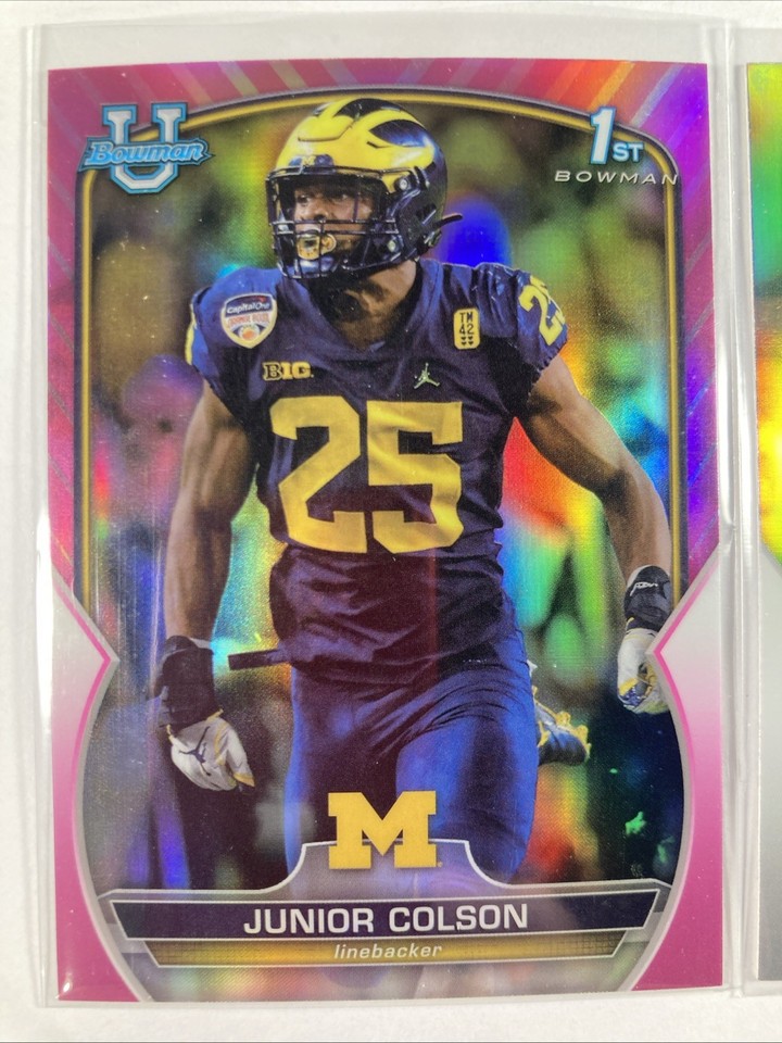 2022 BOWMAN U CHROME 2X JUNIOR COLSON 1ST CARD# 47 PINK/ CHROME LA CHARGERS | eBay