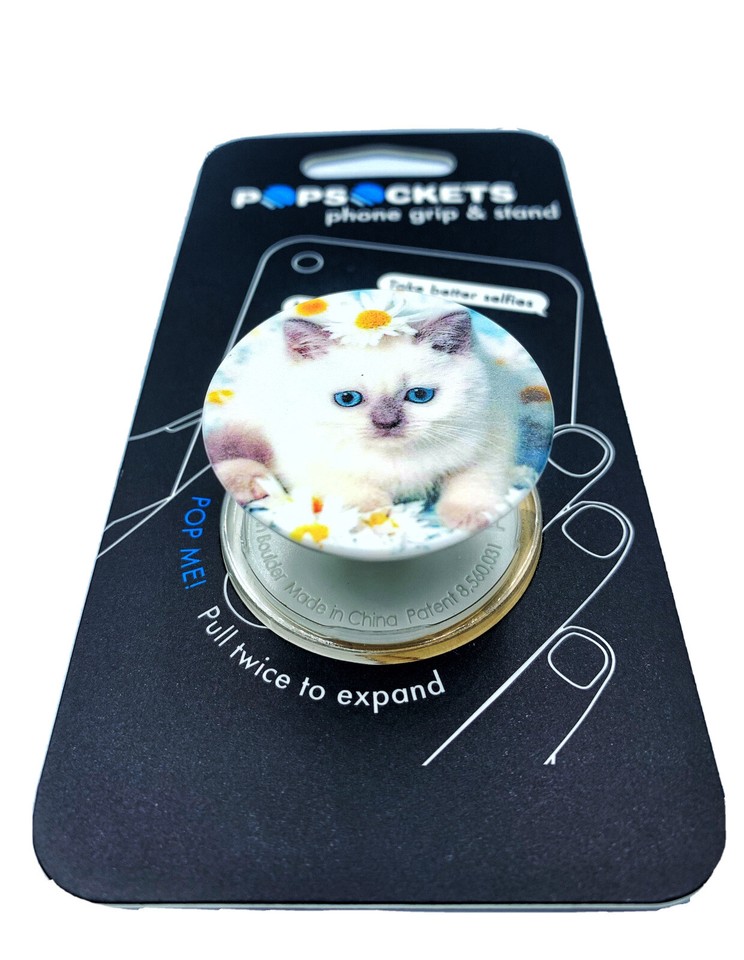 Popsockets Purr-fect Cat 🐈 Kitten 🐱 Flowers Popsocket Pop Socket ...