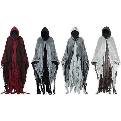 Halloween Ghost Costume Cosplay Hooded Robe Party Themed Party Supplies ...