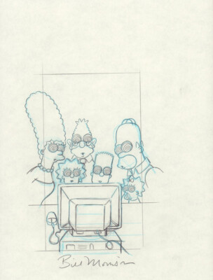 British Simpsons VHS Cover - Website Hypnosis - Signed art by Bill ...