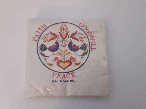 VTG NEW Pennsylvania Dutch Hex Sign Beverage Napkins Faith Goodwill ...
