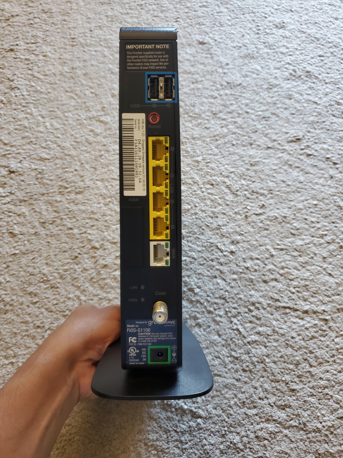 Verizon Frontier FiOS-G1100 Dual Band Gateway Wireless Router | eBay